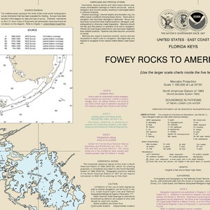 NOAA Nautical Charts of Fowey Rocks to American Shoal 11450 Florida ...