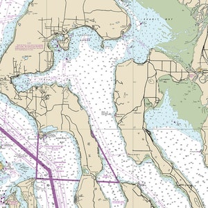Nautical Charts of Puget Sound - Northern Part. 18441. Washington ...