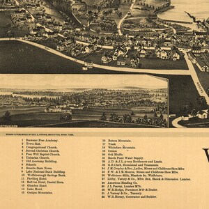 Map of Wolfeborough in Lake Winnipesaukee, NH New Hampshire. 1903 ...