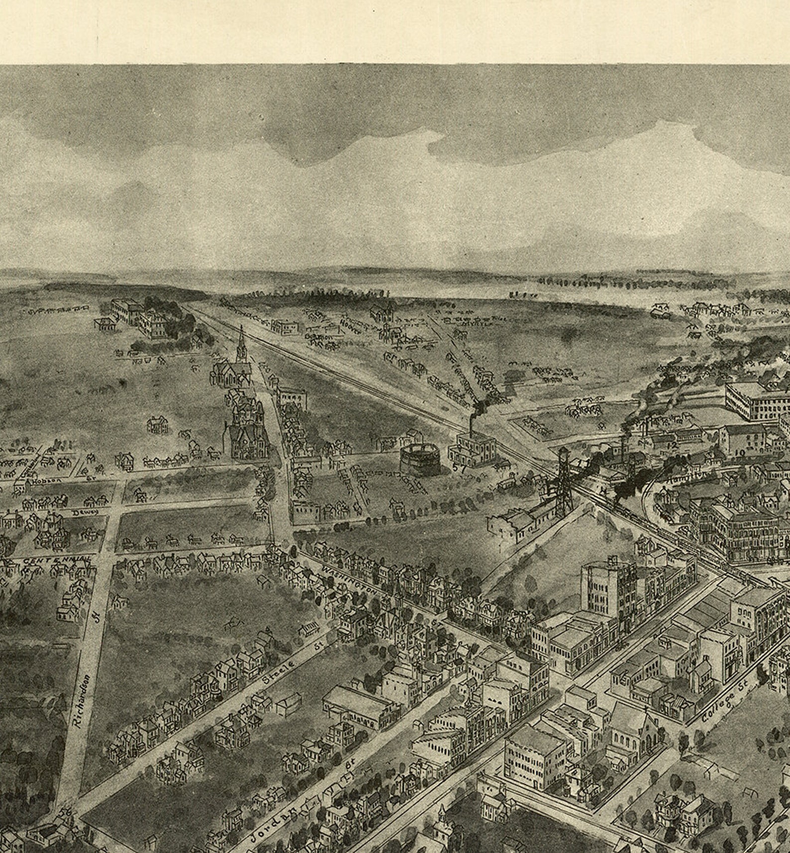 Map of High Point Piedmont Triad region. North Carolina N.C. | Etsy