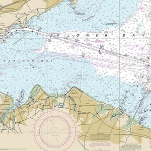 Nautical Charts of New York Harbor 12327 Staten Island. Bayonne ...