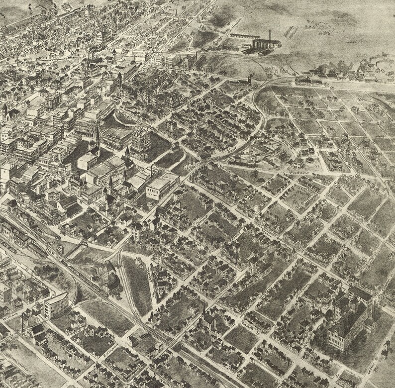 Map of Bristol, Virginia in 1912. Vintage Restoration Hardware Home ...