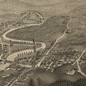 Map of Littleton, Grafton County, New Hampshire NH 1883. Bird's Eye ...