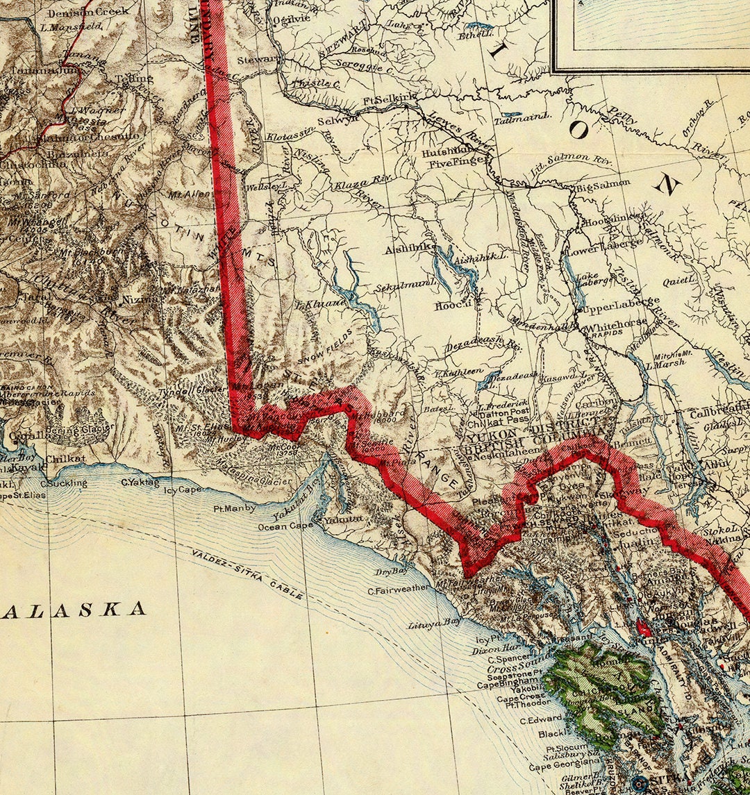 Map of Akaska 1906. Vintage Restoration Hardware Home Deco - Etsy