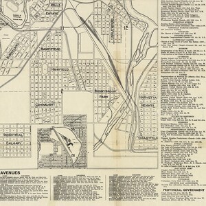 Map of Calgary, Alberta, Canada in 1946. Restoration Hardware Home Deco ...