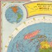 Air Age Map of the World. A Polar Projection Map Print. Vintage ...