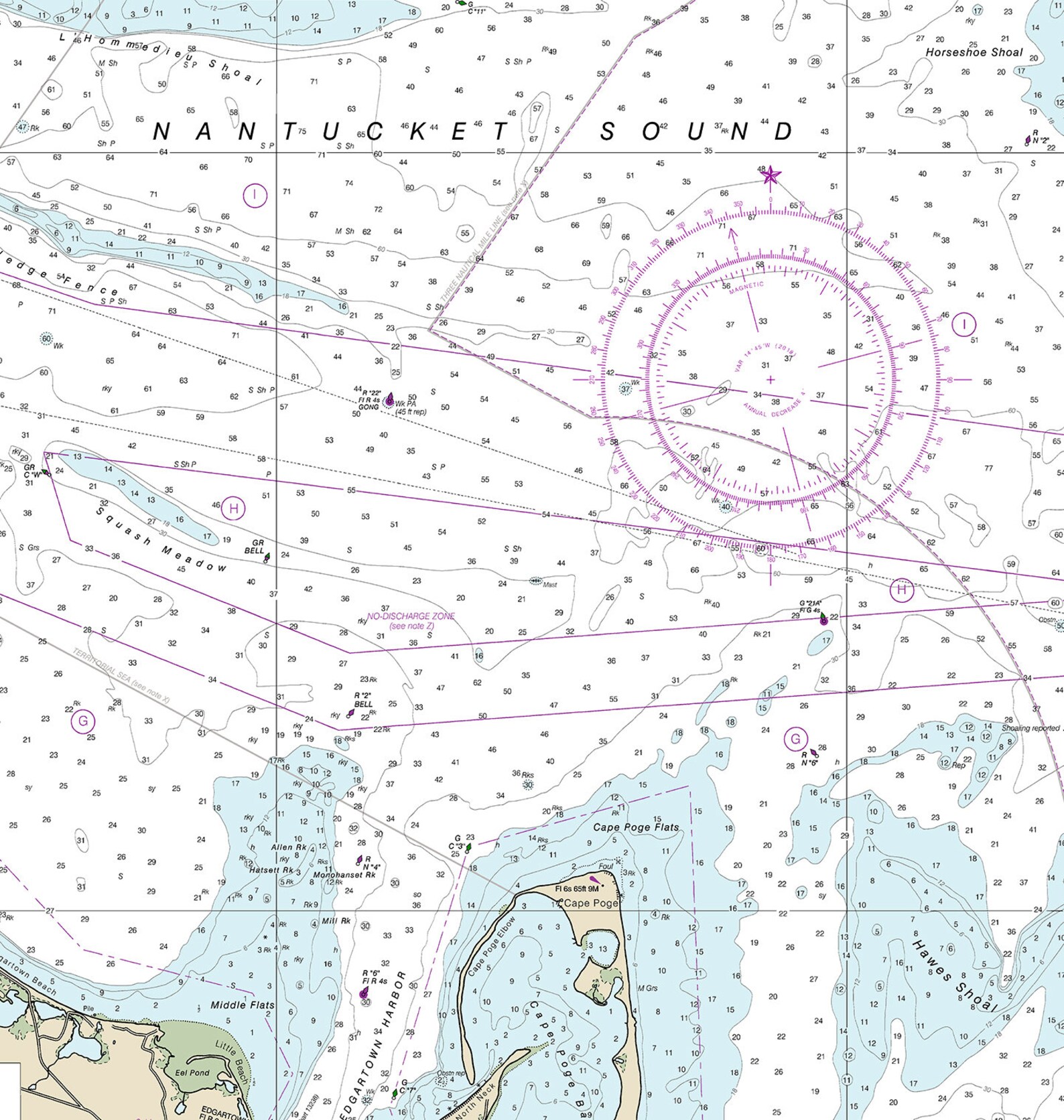 Nautical Charts of Martha's Vineyard Massachusetts. 13233. - Etsy