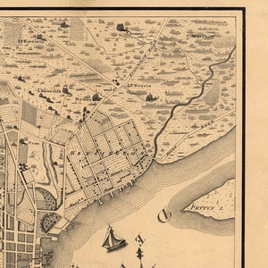 Map of Philadelphia, Pennsylvania PA Plans and Environs, 1775 ...