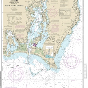 Nautical Charts of Point Judith Harbor 13219 Rhode Island Narragansett ...