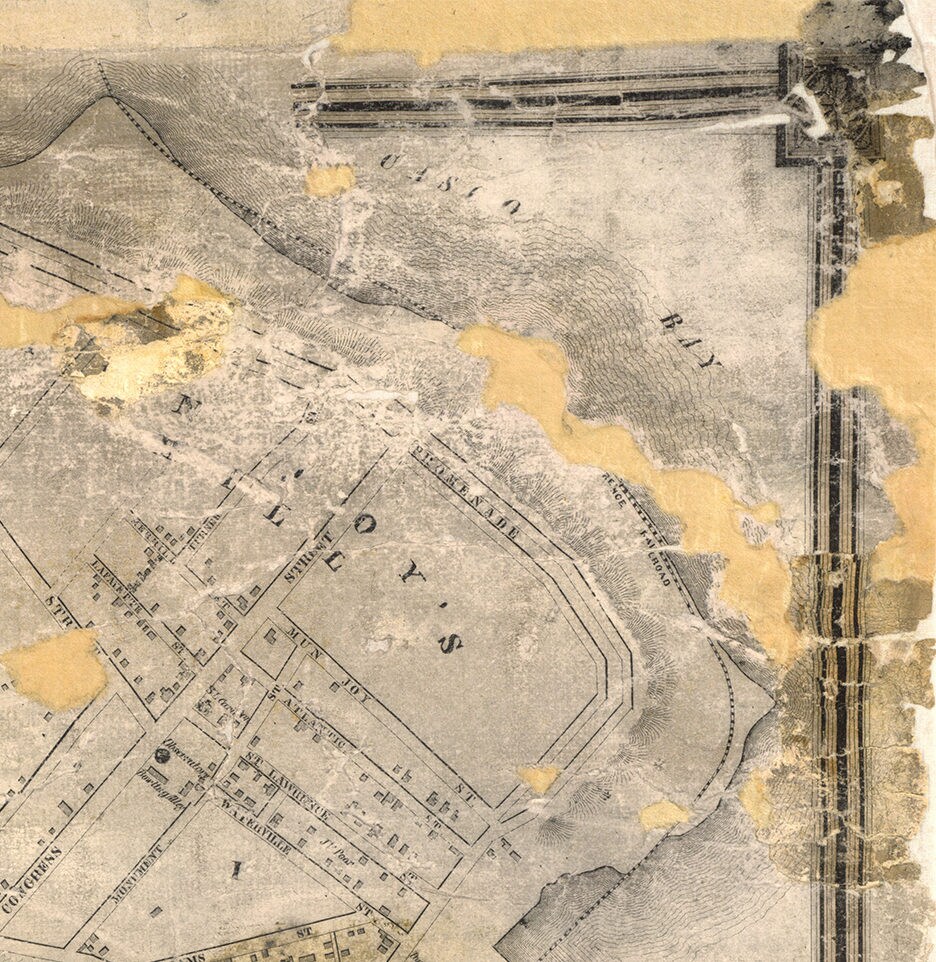 Map of Portland Cumberland County Maine ME 1851. Vintage - Etsy