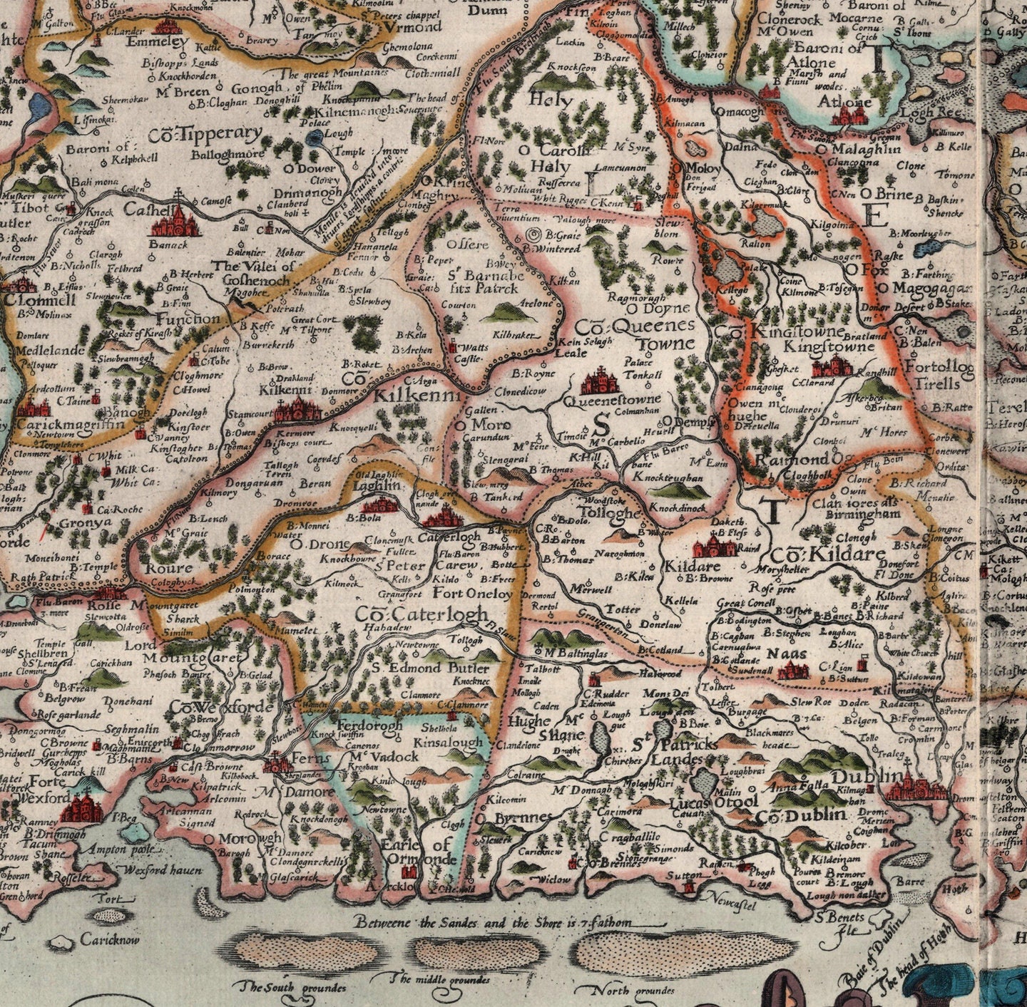 Map of Ireland Baptista Boazio 1600. Vintage Home Deco Style | Etsy