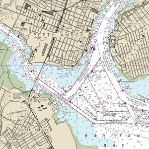 Nautical Chart of Raritan River Raritan Bay to New Brunswick. 12332 ...