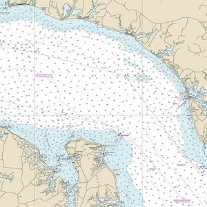 NOAA Nautical Charts of Potomac River Piney Point to Lower Cedar Point ...