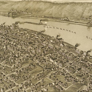 Vintage Monongahela City (mon City), Washington Co., Pennsylvania PA ...