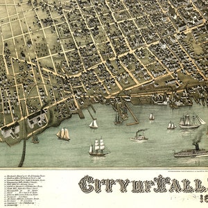 Map of City of Fall River, Bristol Co., Massachusetts, MA, 1877 ...