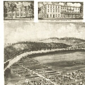 Map of Mount Union, Huntingdon Co., Pennsylvania PA. 1906. Vintage ...