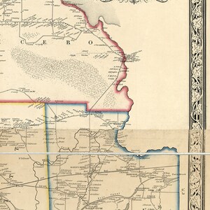 Map of Onondaga County, New York, NY. 1852. Vintage Restoration ...