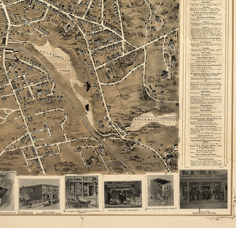 Map of Morristown Morris Co. New Jersey 1899. Vintage - Etsy