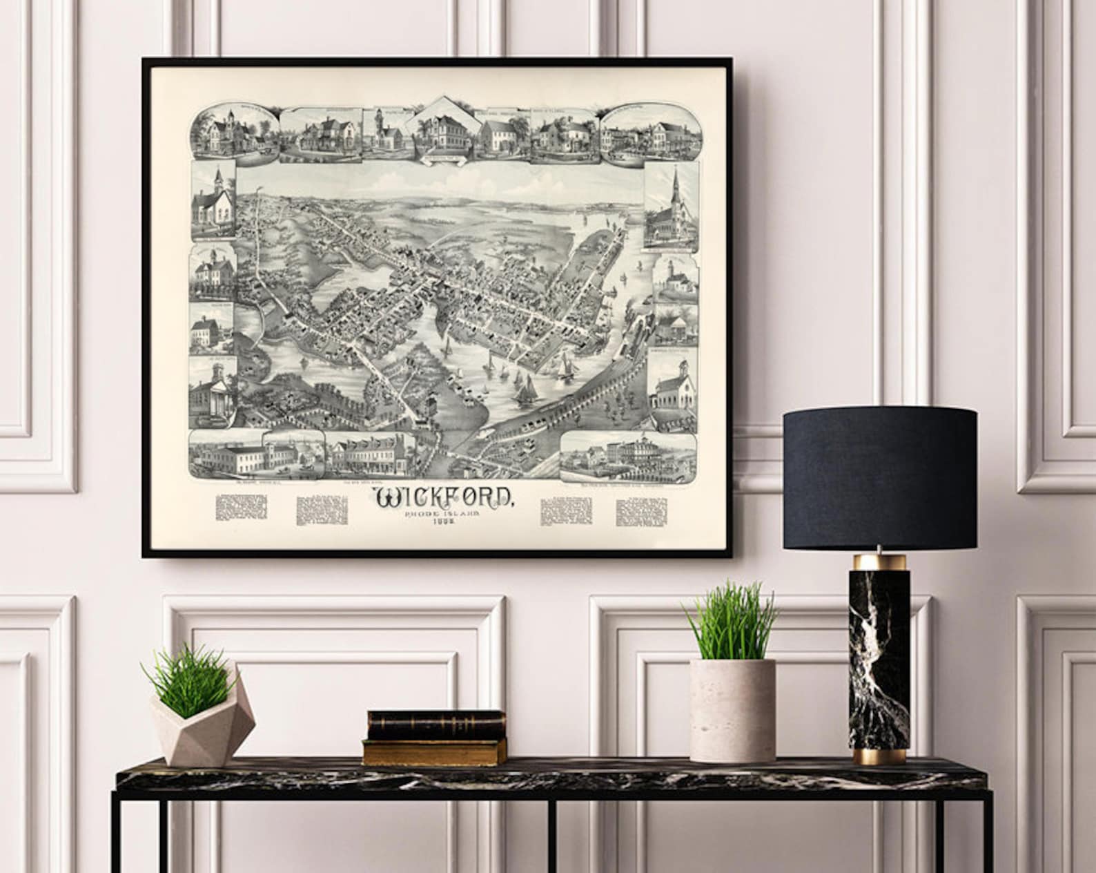 Map of Wickford, Town of North Kingstown, Rhode Island. in 1888 ...