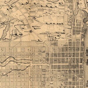 Map of Philadelphia, Pennsylvania PA Plans and Environs, 1775 ...