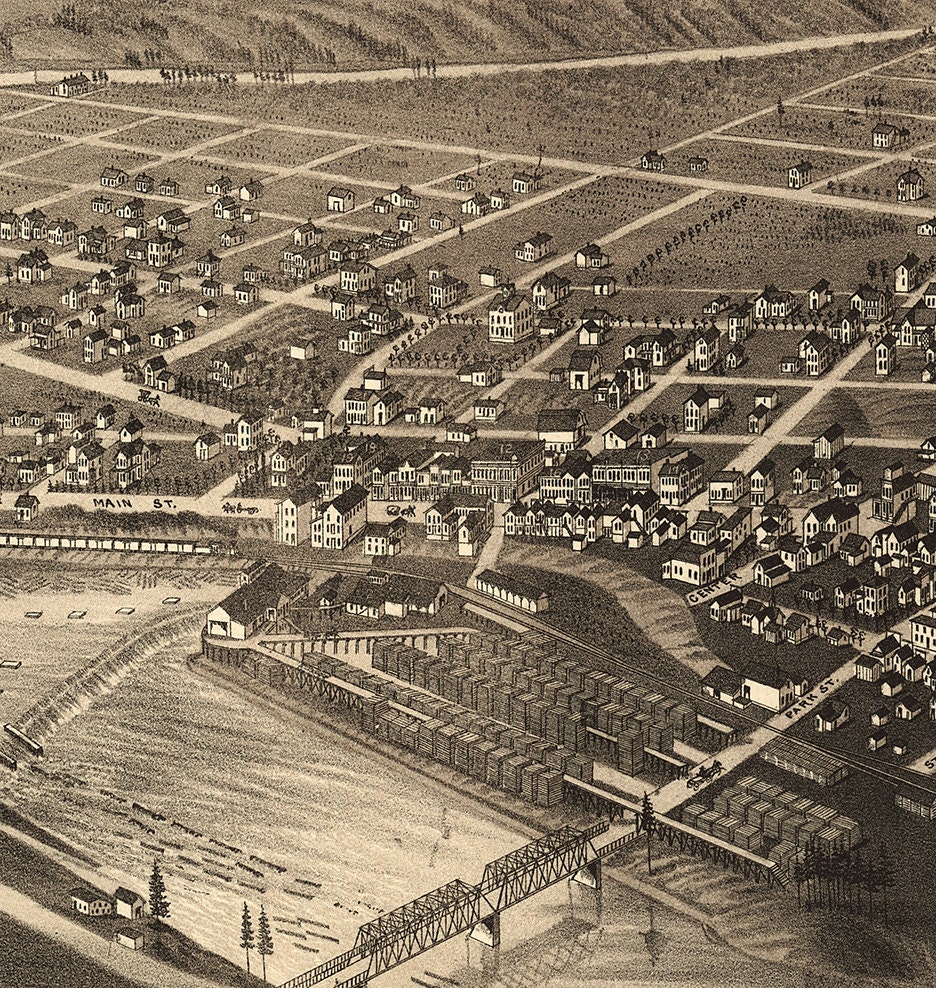 Map of Merrill Lincoln Co. Wisconsin 1883 WI. Vintage | Etsy