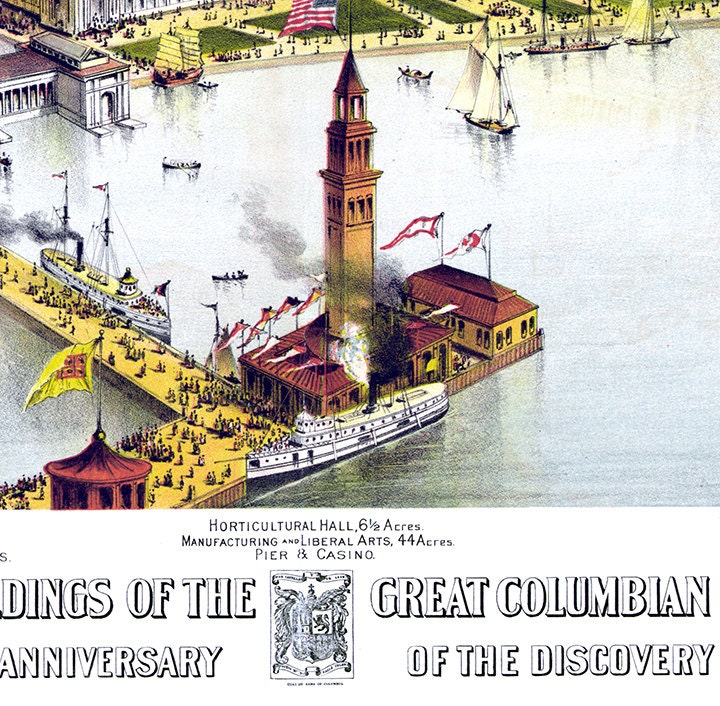 Great Columbian Exposition at Chicago Illinois 1892-3 in - Etsy