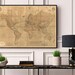 Chart of the World on Mercators Projection. 1863. Vintage Home Deco Style Old Wall Reproduction ...