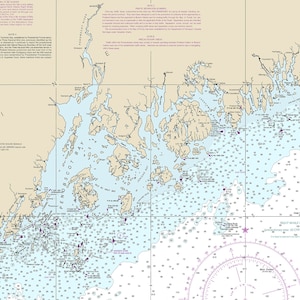NOAA Nautical Charts of Bay of Fundy to Cape Cod. East Coast. 13260 ...