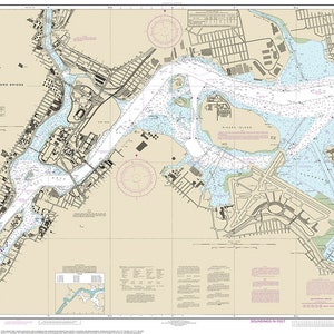 NOAA Nautical Charts of East River Tallman Island Queensboro Bridge ...