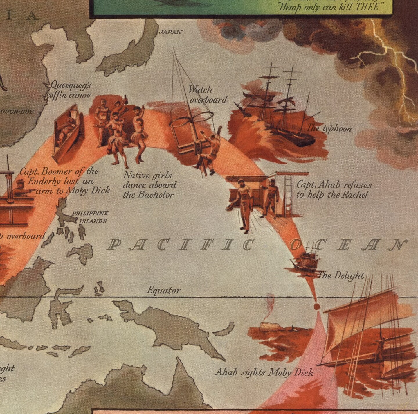 Reproduction Print of the Voyage of the Pequod From the Book - Etsy