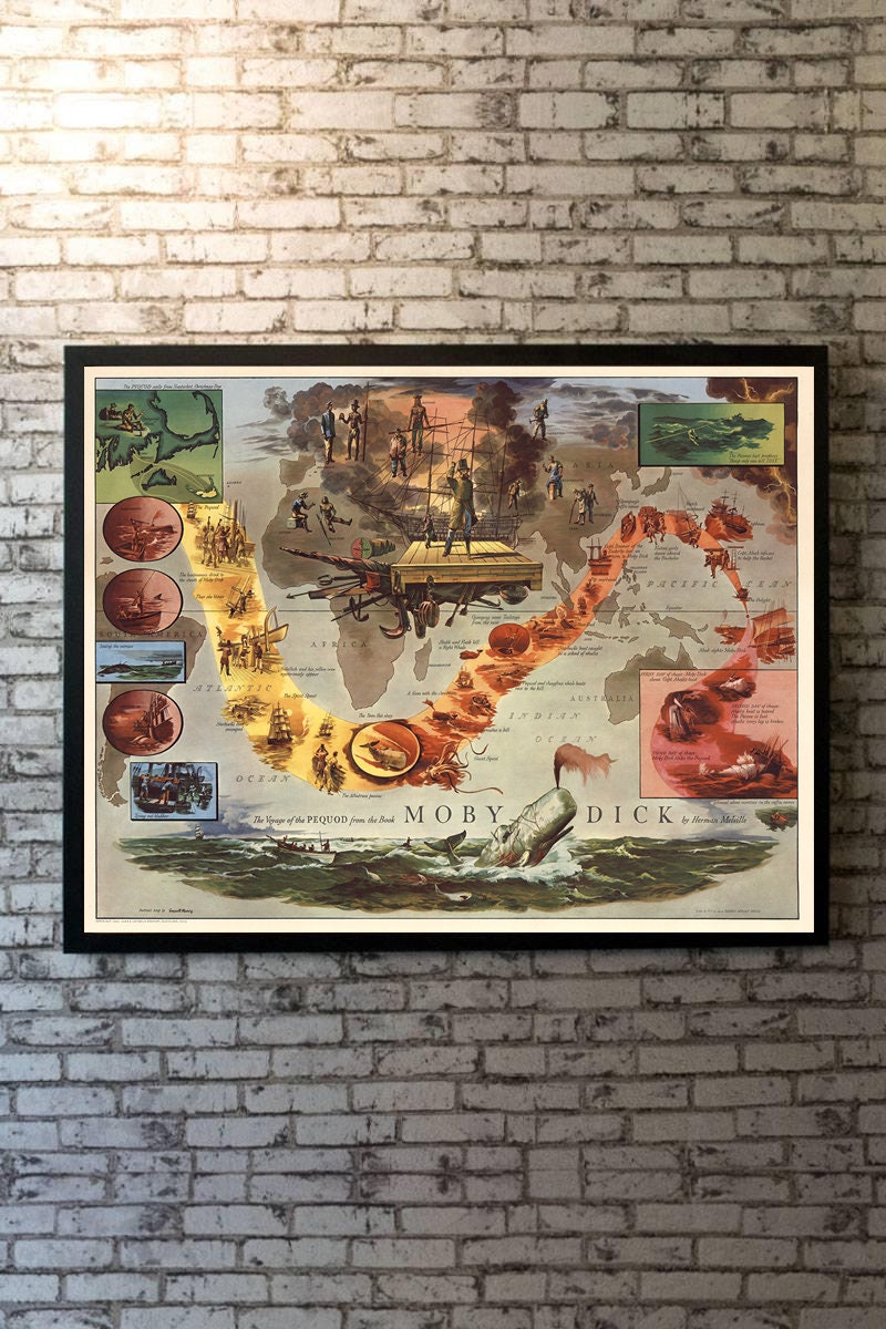 Reproduction Print of the Voyage of the Pequod From the Book - Etsy