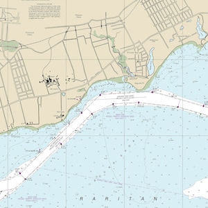 NOAA Nautical Charts of Raritan Bay and Southern Part of Arthur Kill ...