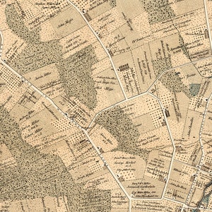 Map of Elizabeth Town, New Jersey NJ. at the Time of the Revolutionary ...