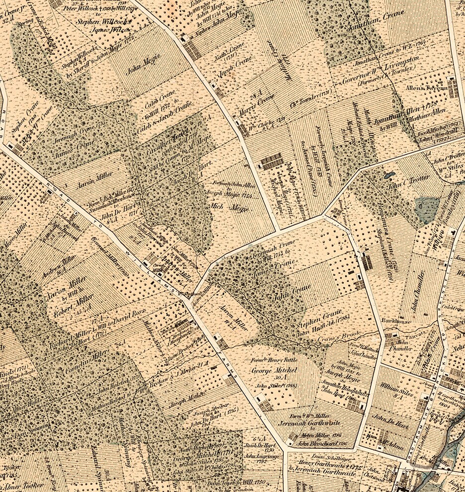 Map of Elizabeth Town, New Jersey NJ. at the Time of the Revolutionary ...