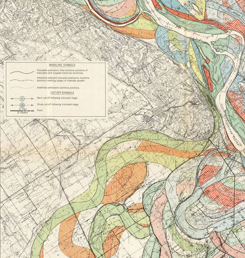 Plate 22, Sheet 6 of Fisk's Mississippi River Meander Belt Map ...