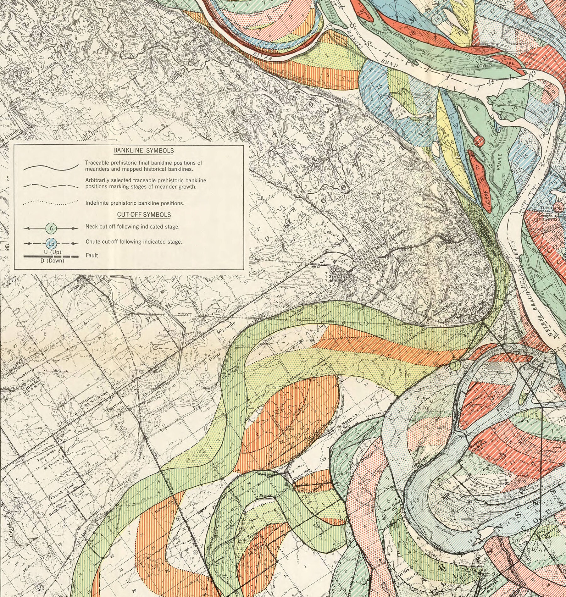Plate 22, Sheet 6 of Fisk's Mississippi River Meander Belt Map ...