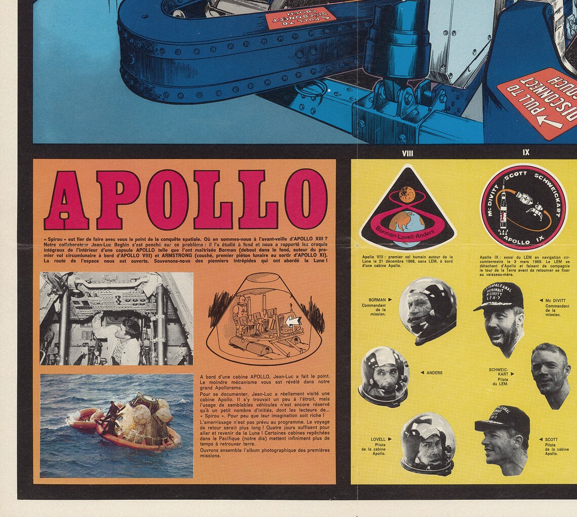 Vintage the Interior of an Apollo Cabin Poster. Vintage Moon | Etsy