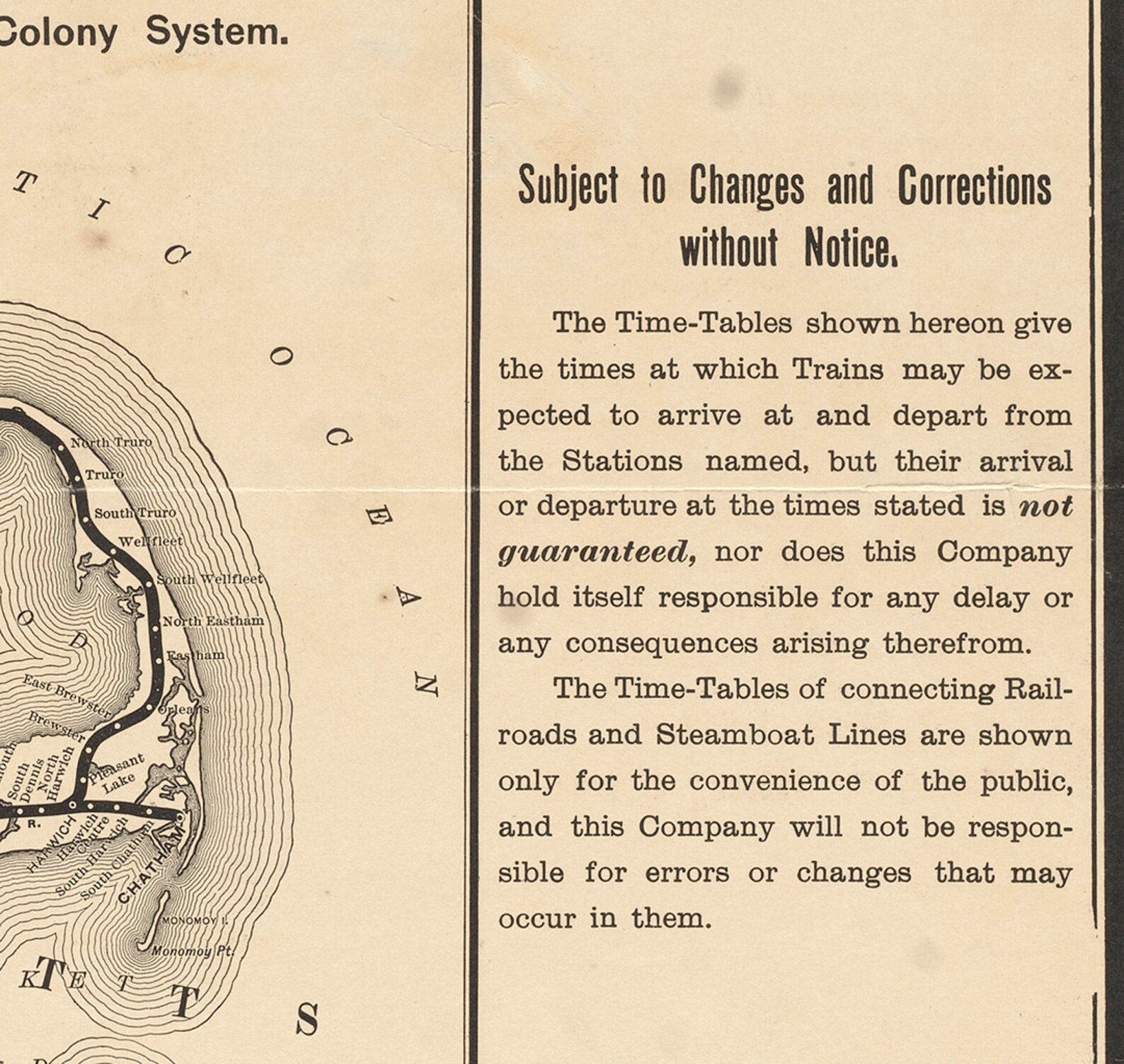 Railway Map of Old Colony Line, 1893. Vintage Restoration Hardware Home ...