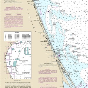 NOAA Nautical Charts of Charleston Light to Cape Canaveral. East Coast ...