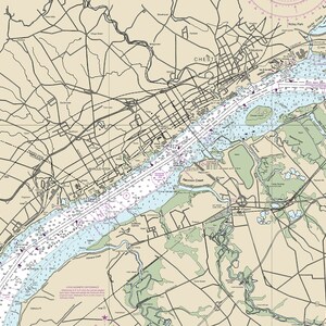 Nautical Charts of Delaware River. Wilmington to Philadelphia 12312 ...