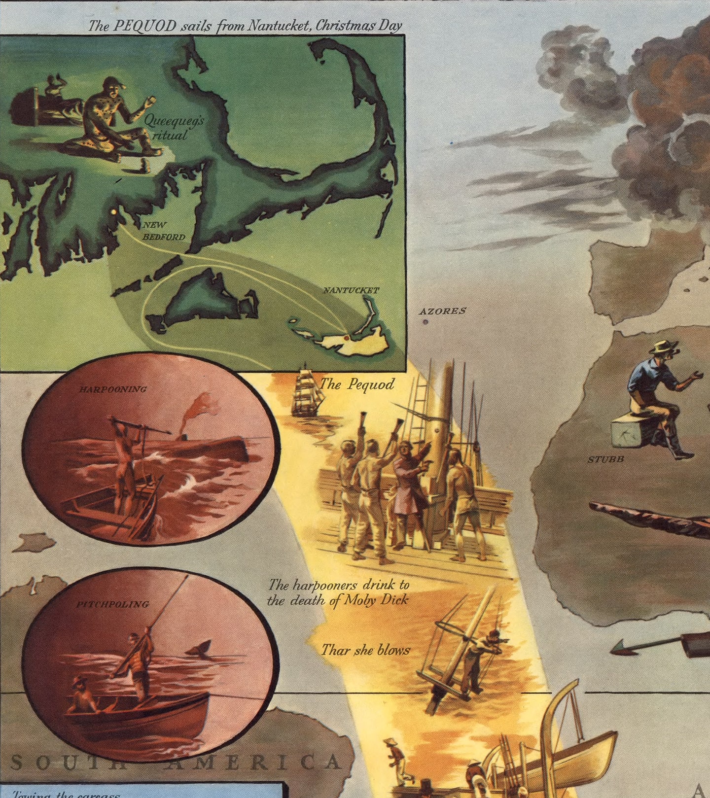 Reproduction Print of the Voyage of the Pequod From the Book - Etsy