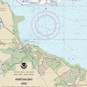 NOAA Nautical Charts of Raritan Bay and Southern Part of Arthur Kill ...
