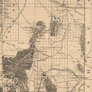 Map of Pima County, Arizona, 1893. Restoration Hardware Home Deco Style ...