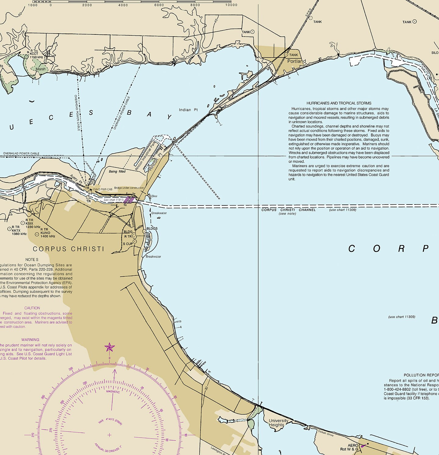 Nautical Charts of Aransas Pass to Baffin Bay Texas Gulf - Etsy