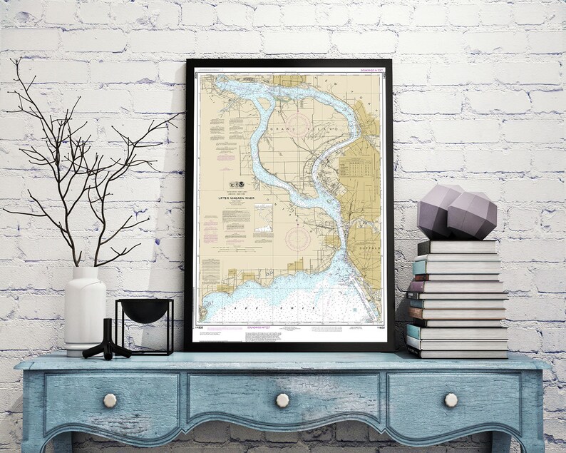 Nautical Charts of Upper Niagara River 14832. Buffalo, Grand Island ...
