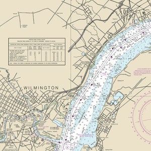 Nautical Charts of Delaware River. Wilmington to Philadelphia 12312 ...
