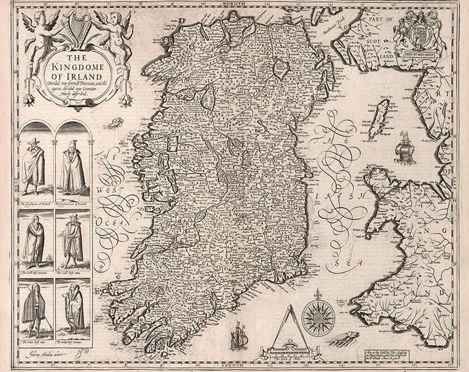 1778 Taylor & Skinner Antique Ireland Road Map 57/58 Oldcastle Mount ...