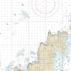 Nautical Chart of Upper Green Bay. Lake Michigan, Wisconsin. Great ...