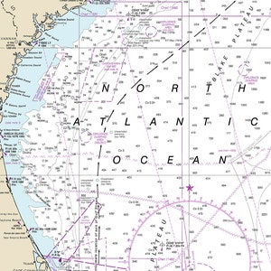 Nautical Chart of Gulf of Mexico. Vintage Home Deco Style Old Wall ...