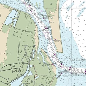 Winyah Bay SC Map – NOAA Nautical Chart 11532 Reproduction Wall Art ...